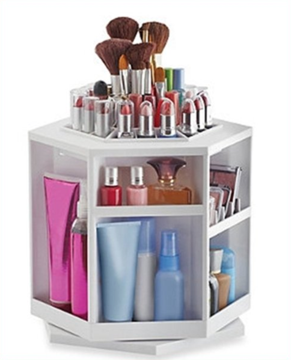 WhiteRotaryMakeupOrganizer - Project Goble